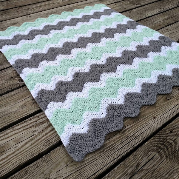 Zig Zag Baby Blanket - Etsy
