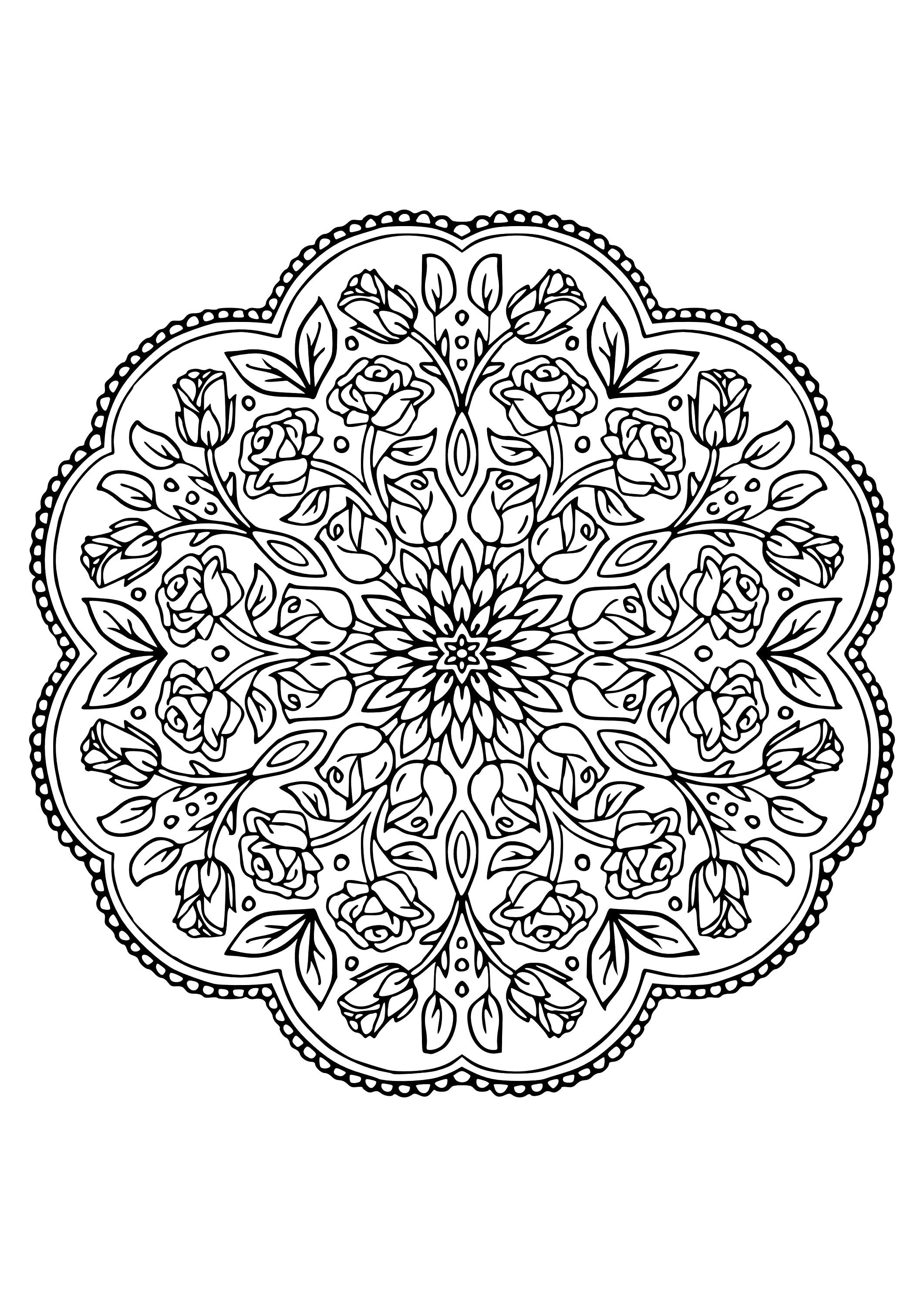 Beautiful Mandala Coloring Pages - Etsy