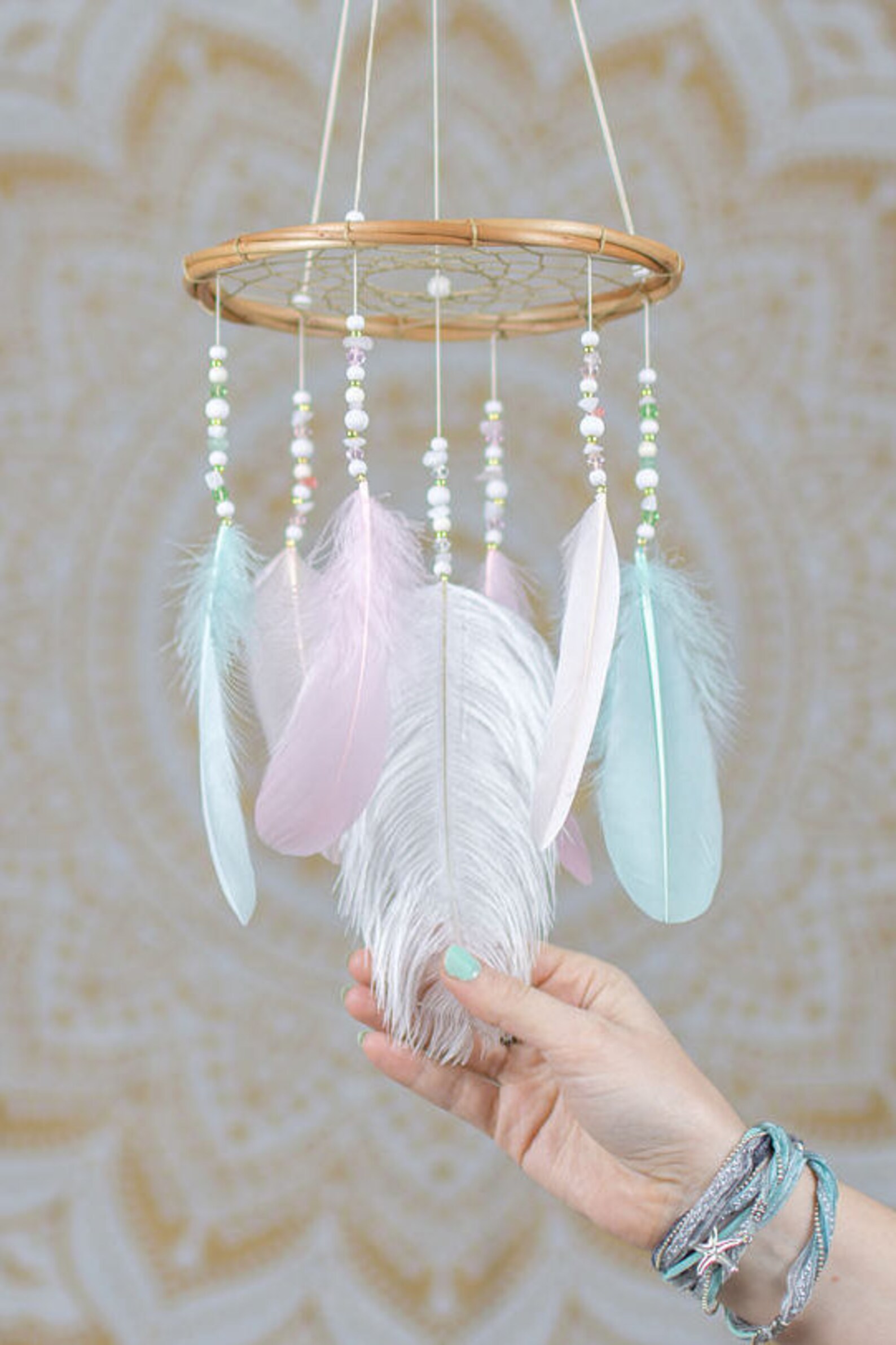 Mini Dream Catcher Mobile Nursery Dream Catcher Mobile Boho | Etsy