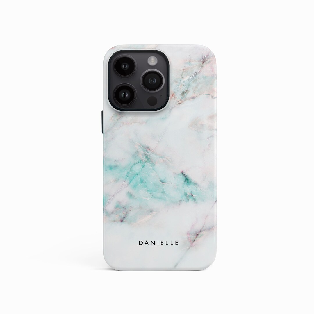 Cute Marble iPhone 15 Case, 14, 13 Pro, Natural Pastel Stone Pattern ...