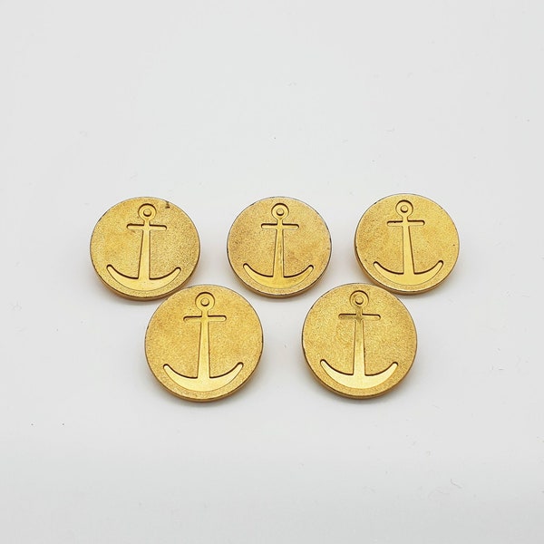 Vintage 2cm Gold Buttons - Etsy