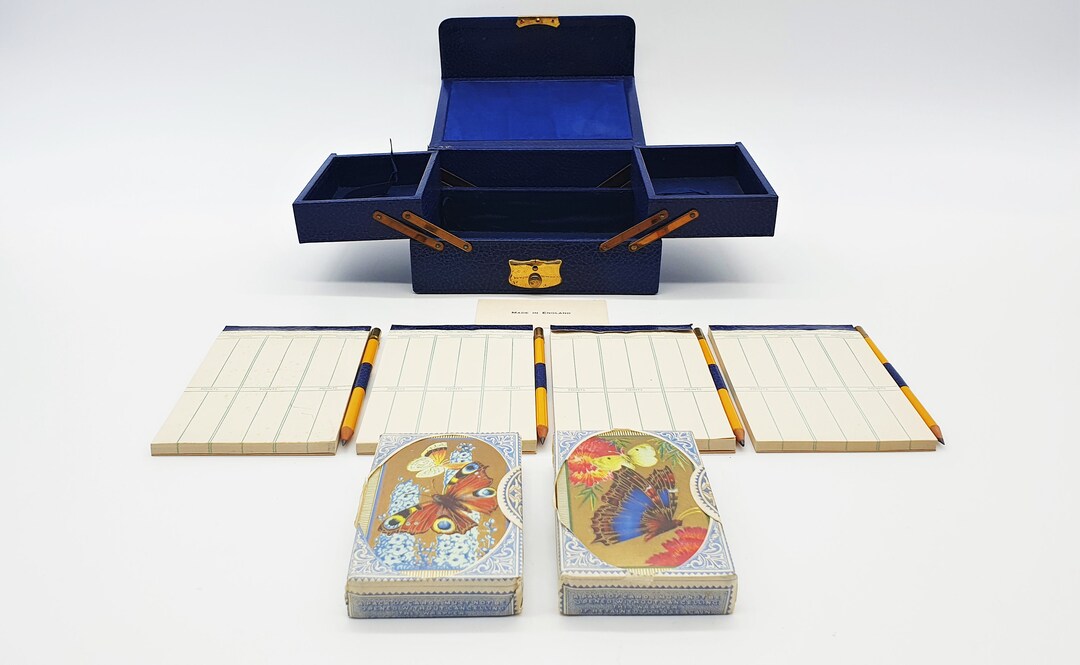 Vintage Waddington Bridge Set, Unused 1950s Playing Cards in Case, 2 ...