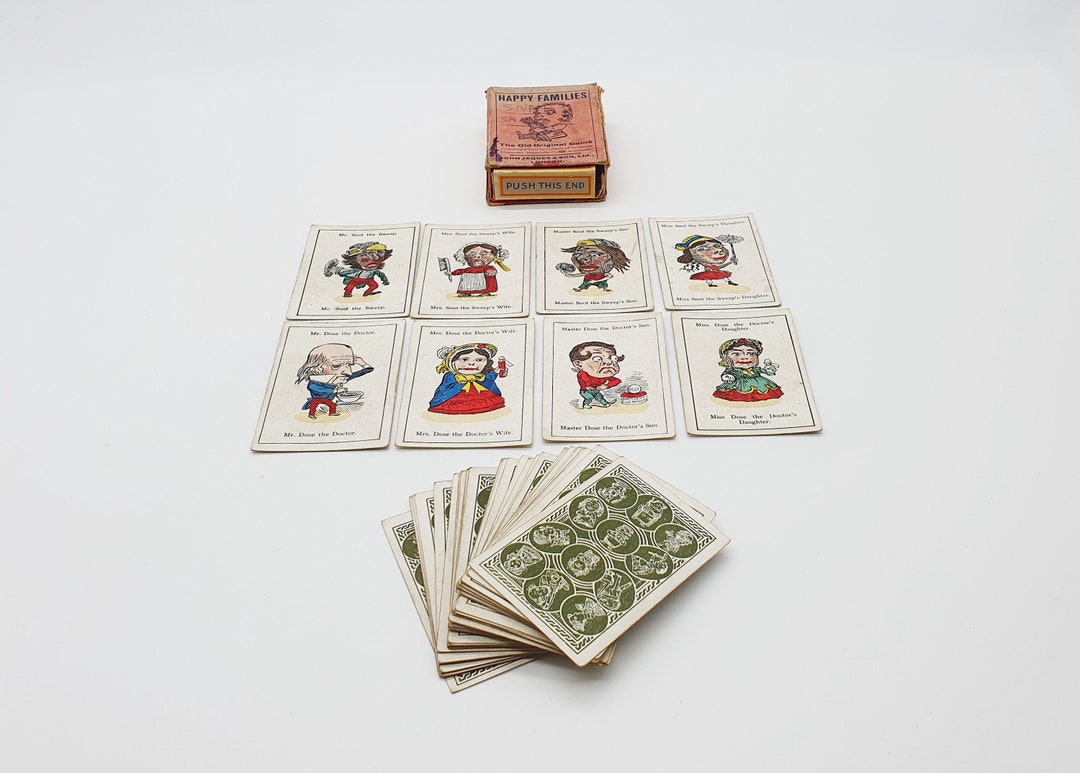 Vintage Happy Families - 1910s John Jaques's Grotesque Vintage Card ...