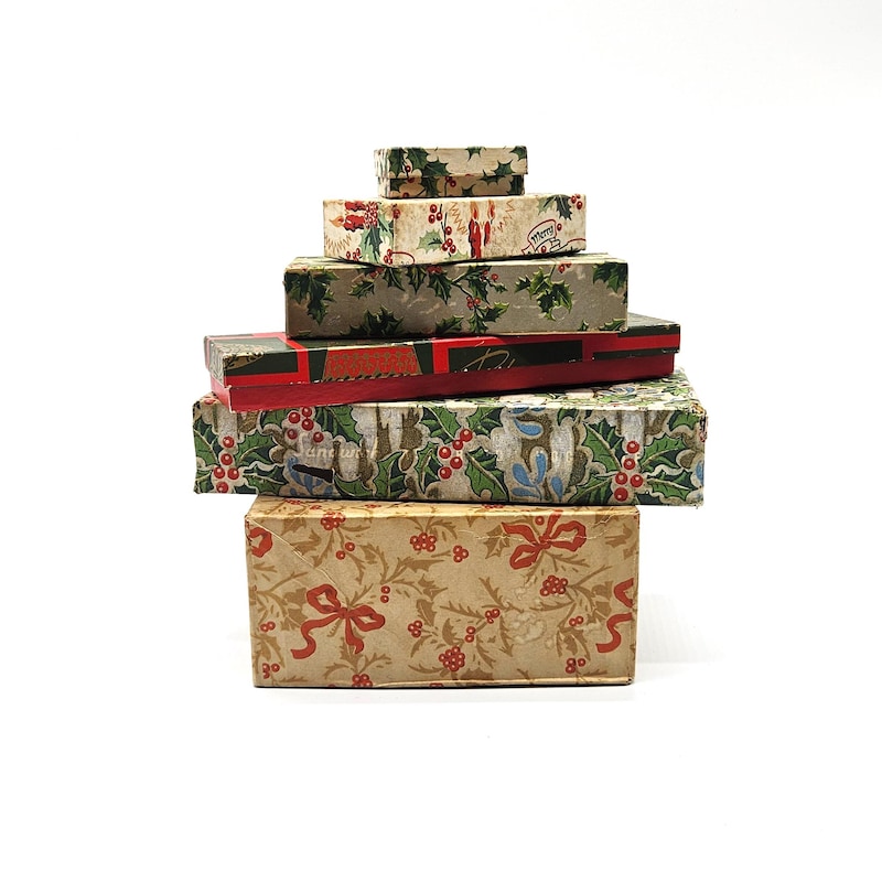 Vintage Wrapping Paper Box - Etsy Canada