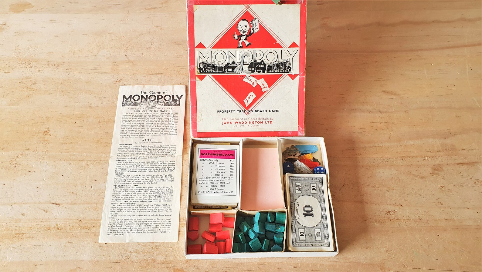 Monopoly original 1940s board game kids playing - hellmaz