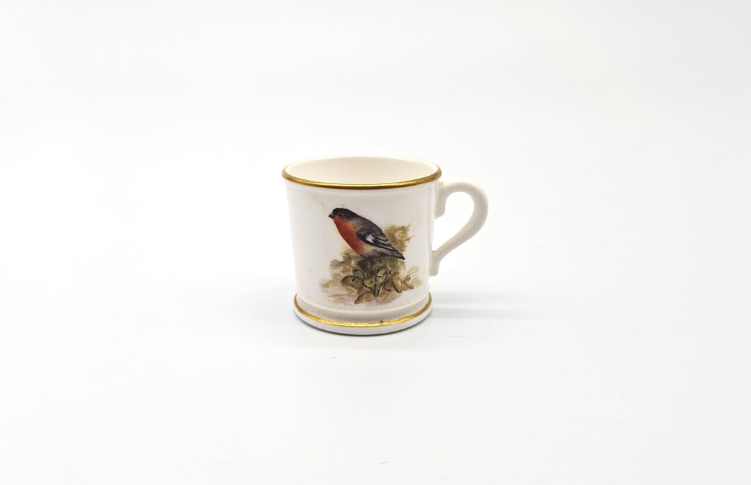 Tiny Royal Worcester Robin Cup, Christmas Mug, 4cm Tall, Early Mid ...