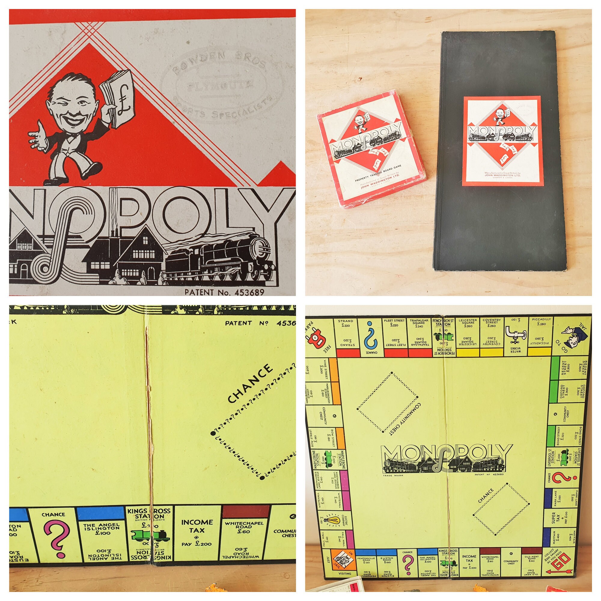 Monopoly original 1940s board game kids playing - dinoopl