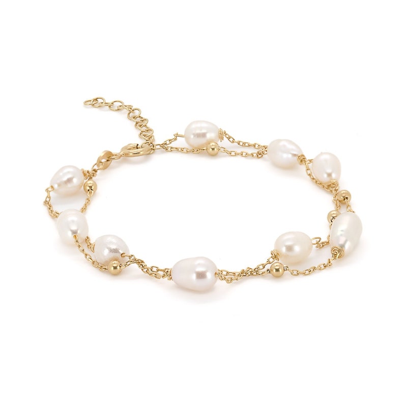 Pearl Chain Bracelet - Etsy