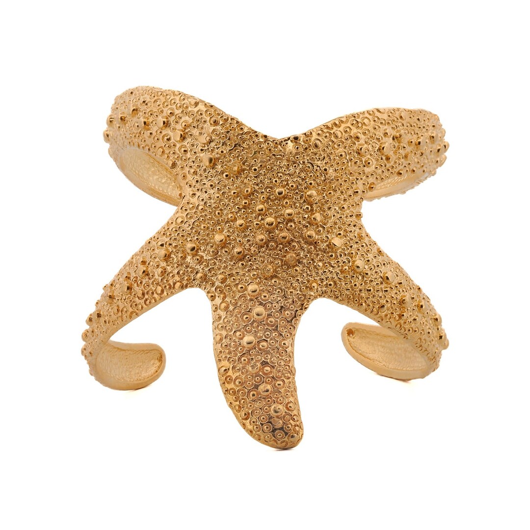 Majestic Starfish Gold Chunky Cuff Bracelet - Etsy