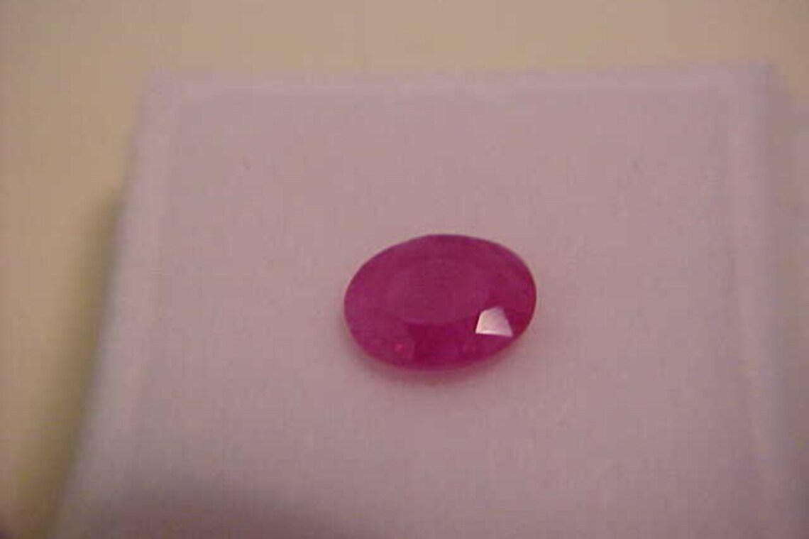 Pinkish Red Ruby Gemstone 8 X 6 MM 1.34 Carats. From Ceylon. - Etsy