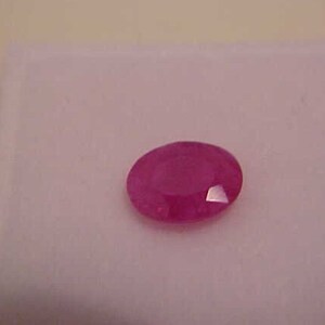 Pinkish Red Ruby Gemstone 8 X 6 MM, 1.34 Carats. From Ceylon. FREE ...