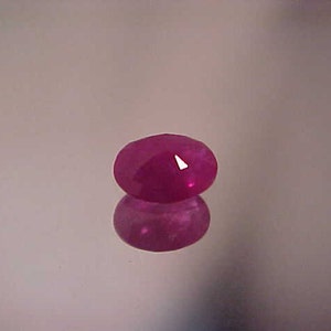 Pinkish Red Ruby Gemstone 8 X 6 MM, 1.34 Carats. From Ceylon. FREE ...