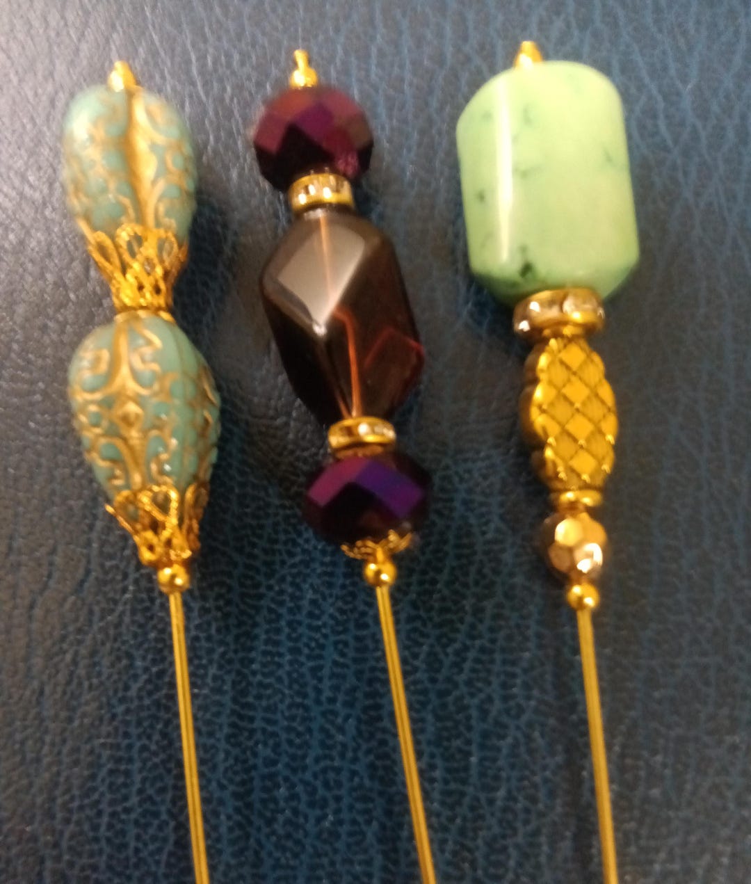Three Art Deco Styled 8 Long Hat Pins. FREE Shipping in the United ...
