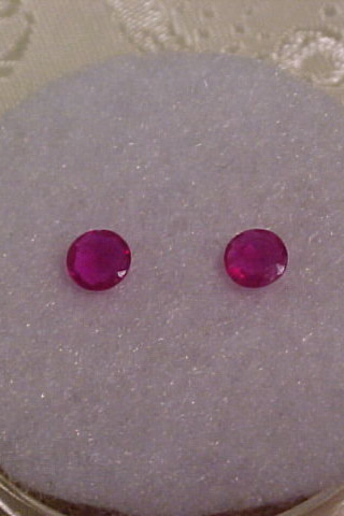 RUBIES Match Pair of 4 MM Across Gems, Total Weight .60 Carats. - Etsy