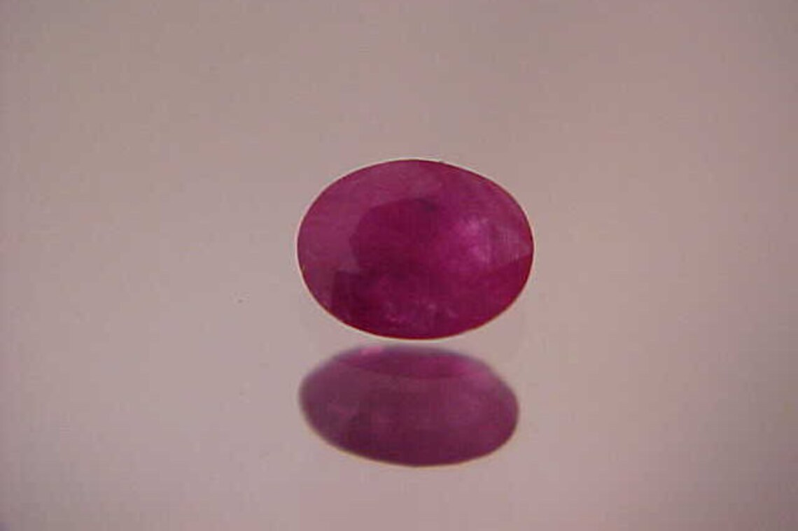 Pinkish Red Ruby Gemstone 8 X 6 MM 1.34 Carats. From Ceylon. - Etsy