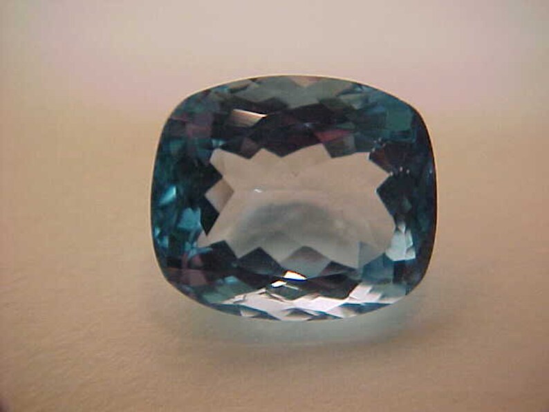 Large Swiss Blue Topaz 19.71 Carats, 17X14 MM Cushion Cut. - Etsy