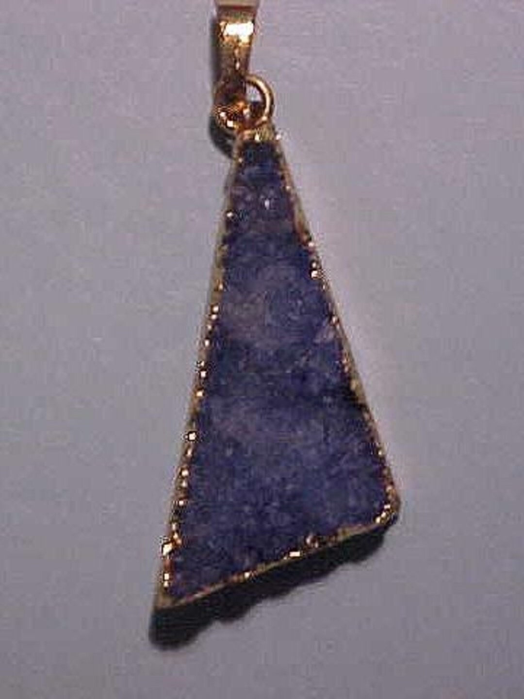 Pendant Drusy Geode Royal Dark Blue, Handset in Gold Foiled Mounting ...