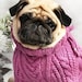 Pug Clothes Knitted Aran Sweater Dog Sweater Knitted Dog Sweater Pug ...
