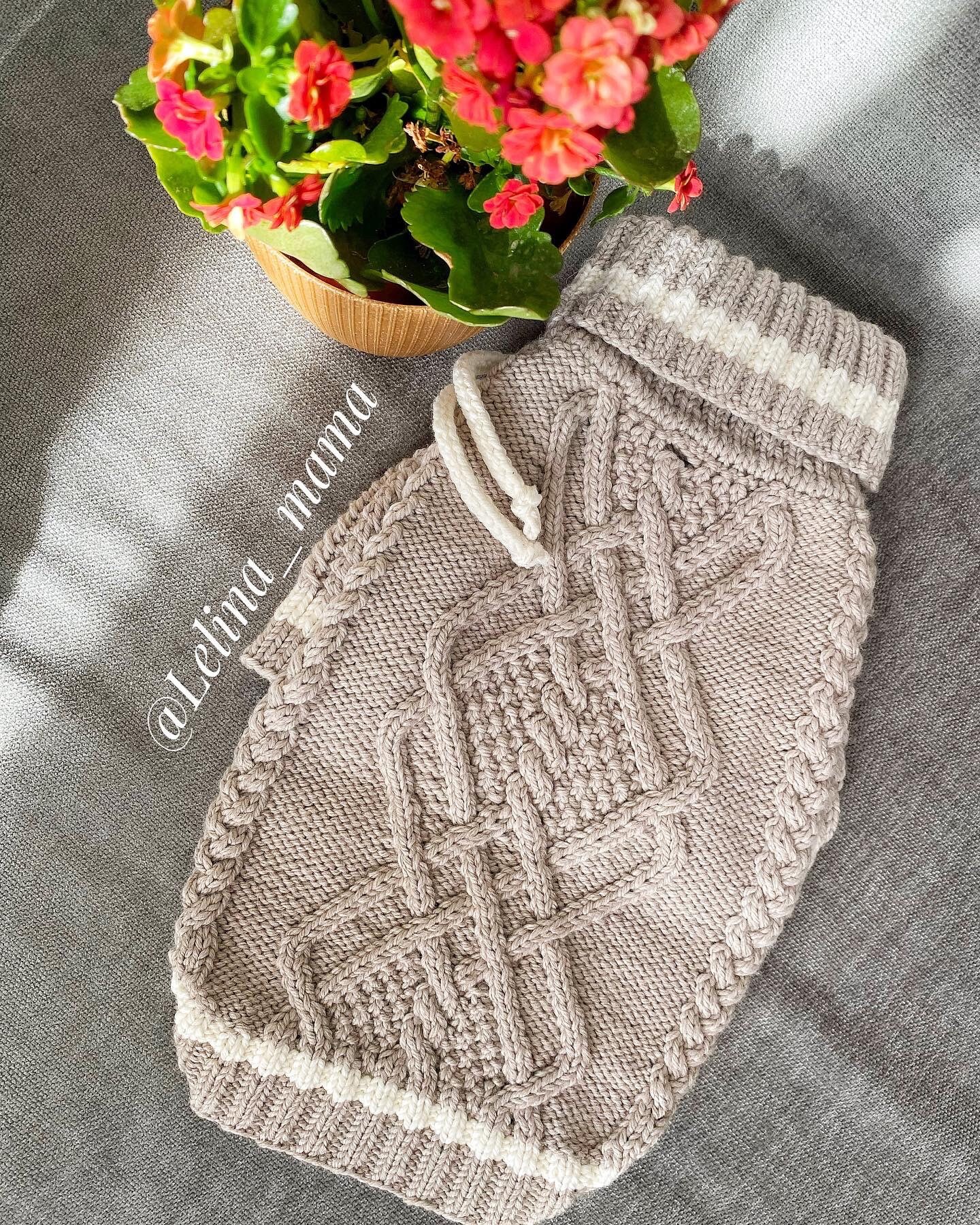 Pug Clothes, Knitted Arana Sweater, Dog Sweater, Bulldog Clothes, Pet ...