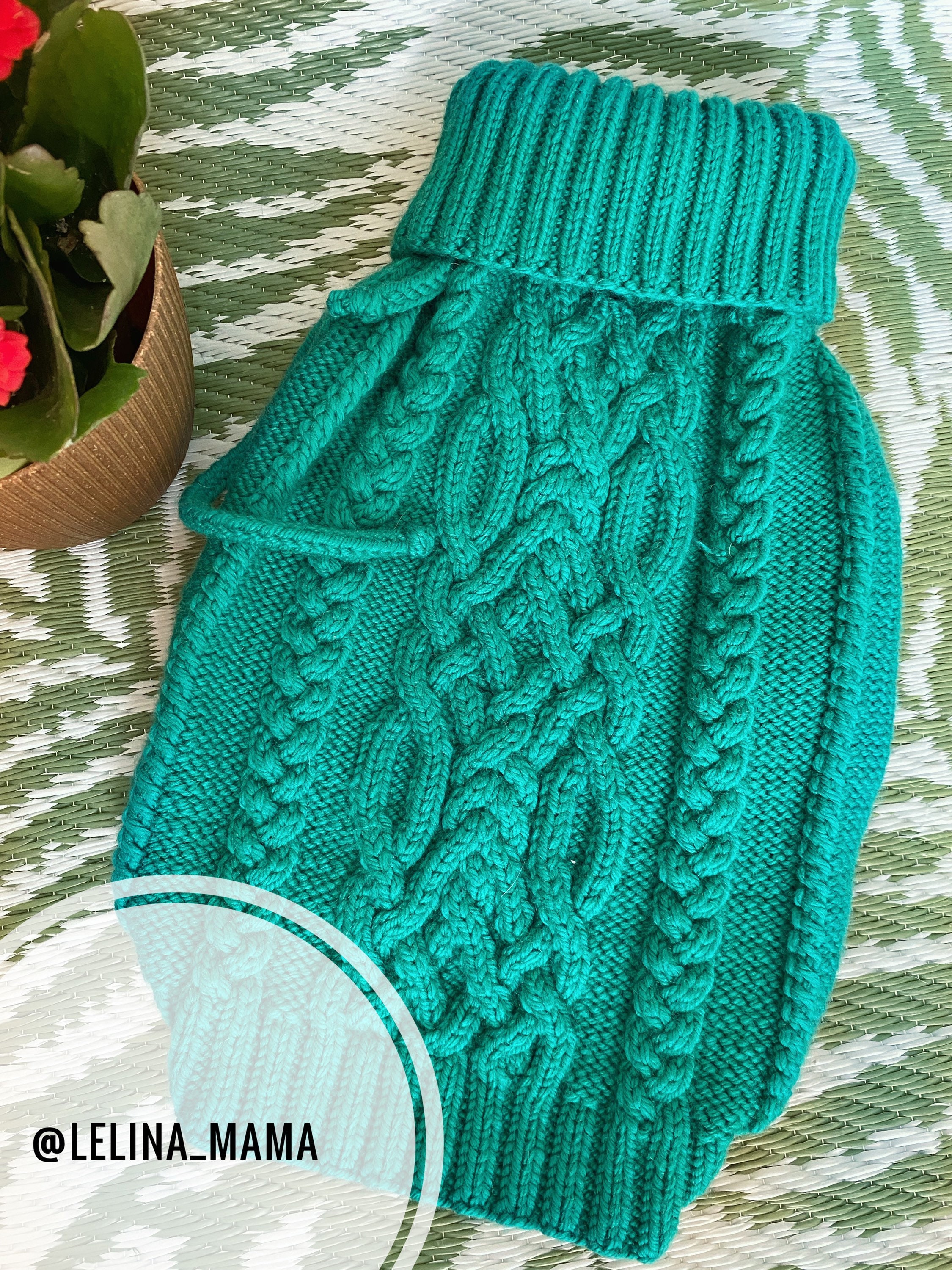 Clothes for Pug Knitted Aran Sweater Dog Sweater Knitted Dog Sweater ...