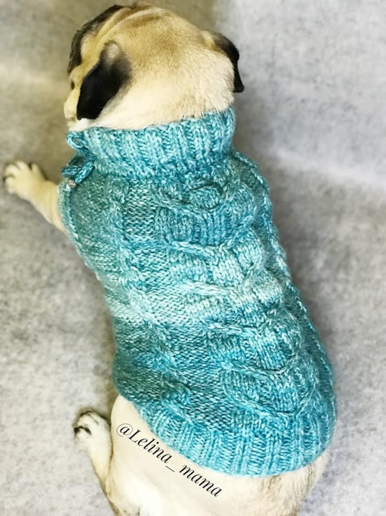 Vest for Dogs, Clothes for a Pug, Knitted Sweater for a Dog, a Tank Top ...