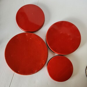 NC Colorware Amaryllis Tins, 40's 50's Kitchen Tin Set - Etsy