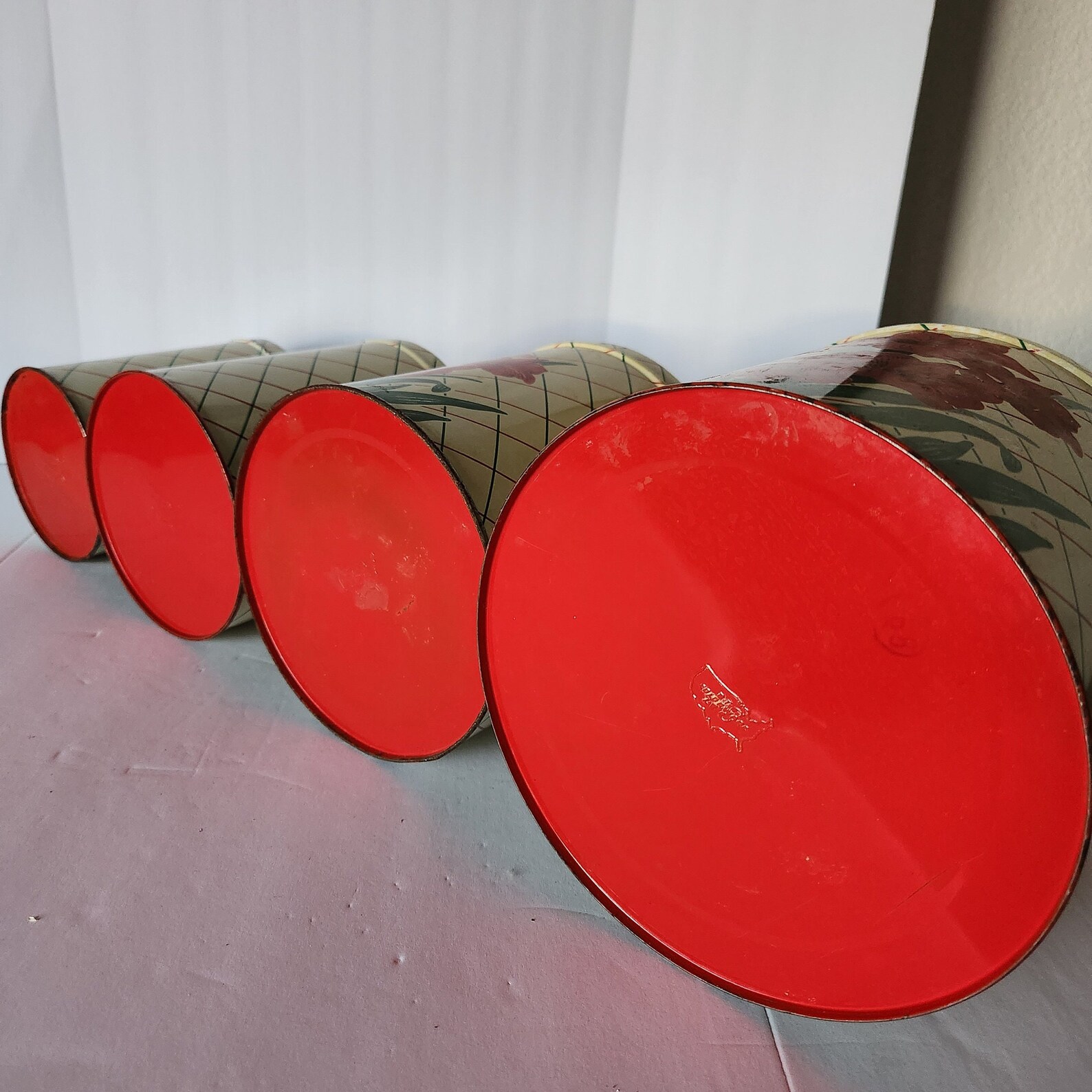 NC Colorware Amaryllis Tins, 40's 50's Kitchen Tin Set - Etsy