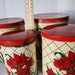 NC Colorware Amaryllis Tins, 40's 50's Kitchen Tin Set - Etsy