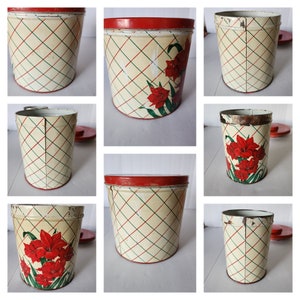 NC Colorware Amaryllis Tins, 40's 50's Kitchen Tin Set - Etsy