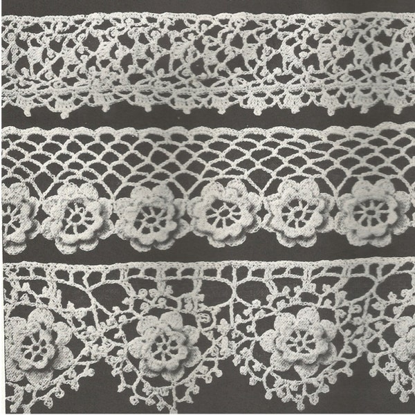 1940 Lace Edgings Vintage Crochet Pattern - Etsy Canada