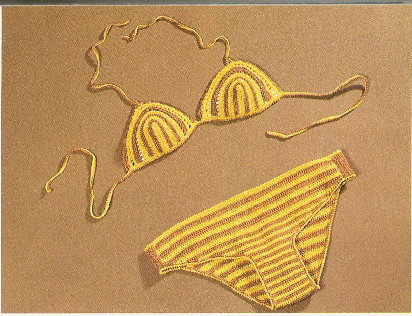 Vintage Striped Bikini Crochet PDF Pattern - Etsy