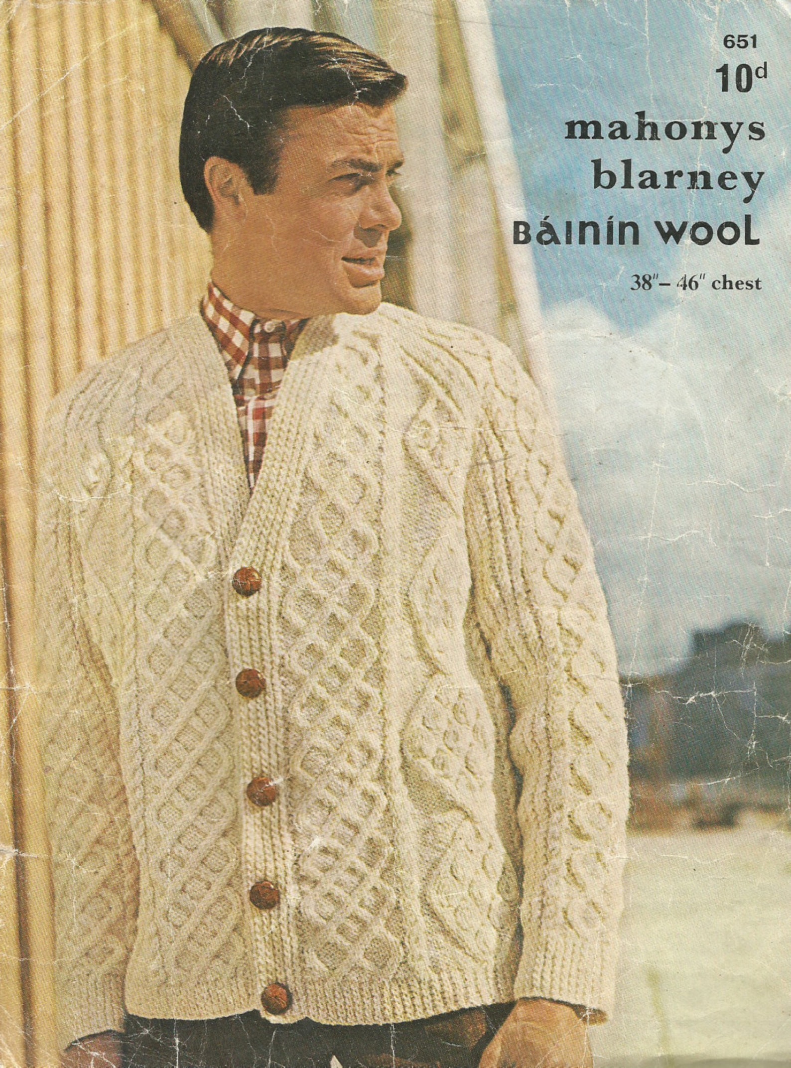 Vintage Men's Irish Bainin Aran Jacket Knitting PDF - Etsy Ireland