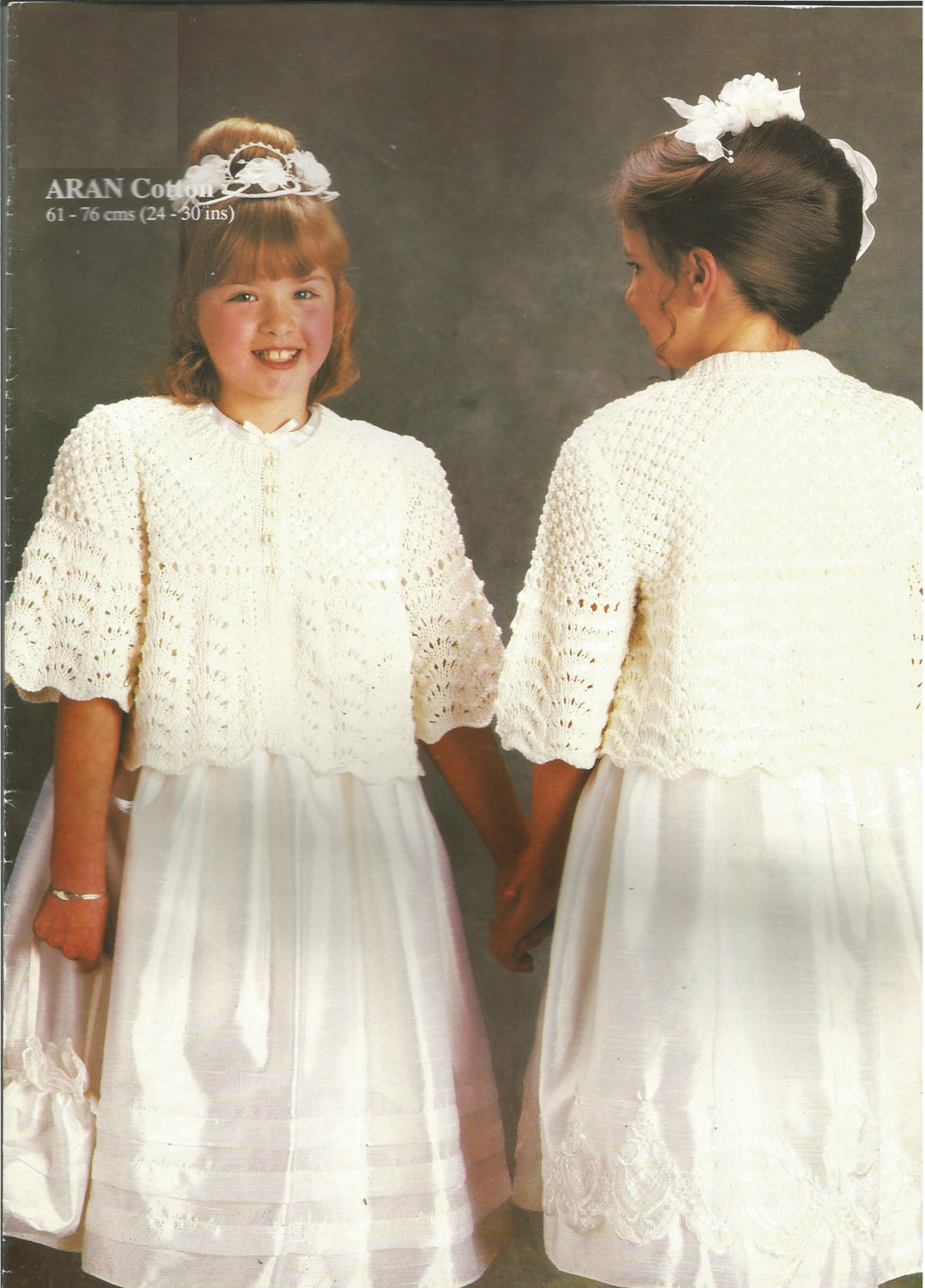 Vintage Girls Communion Cardigan/ Cape With Sleeves Knitting PDF ...