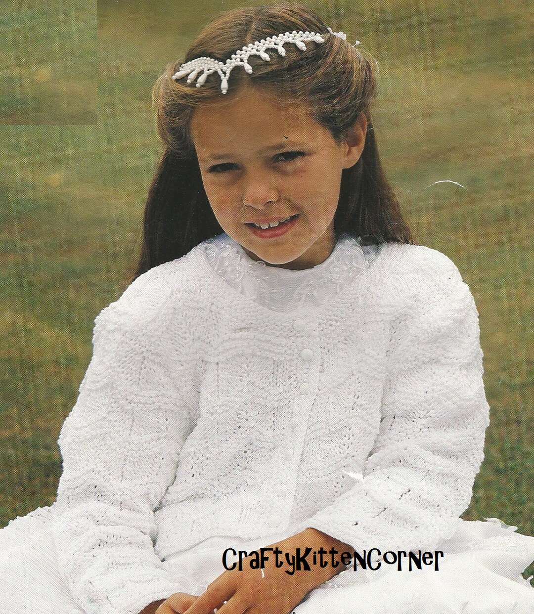 Children's First Holy Communion Occasion Chevron Cardigan Knitting PDF ...