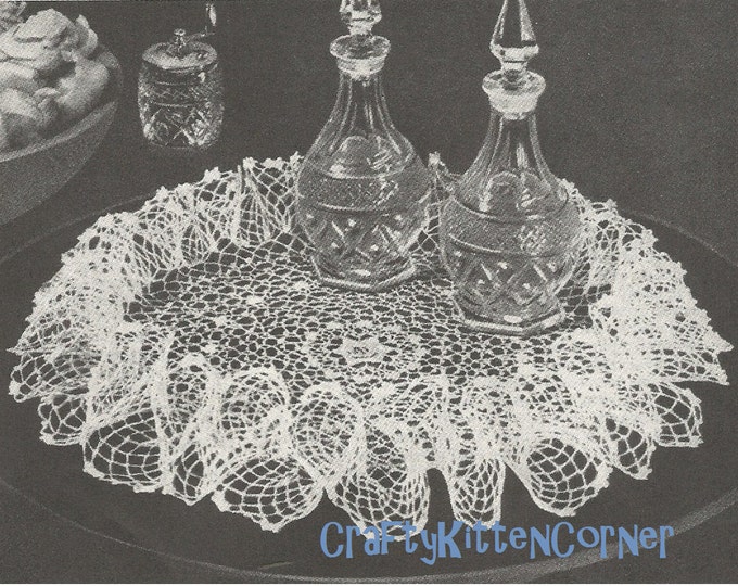 Irish Rose Ruffle Doily Crochet PDF Pattern | Etsy