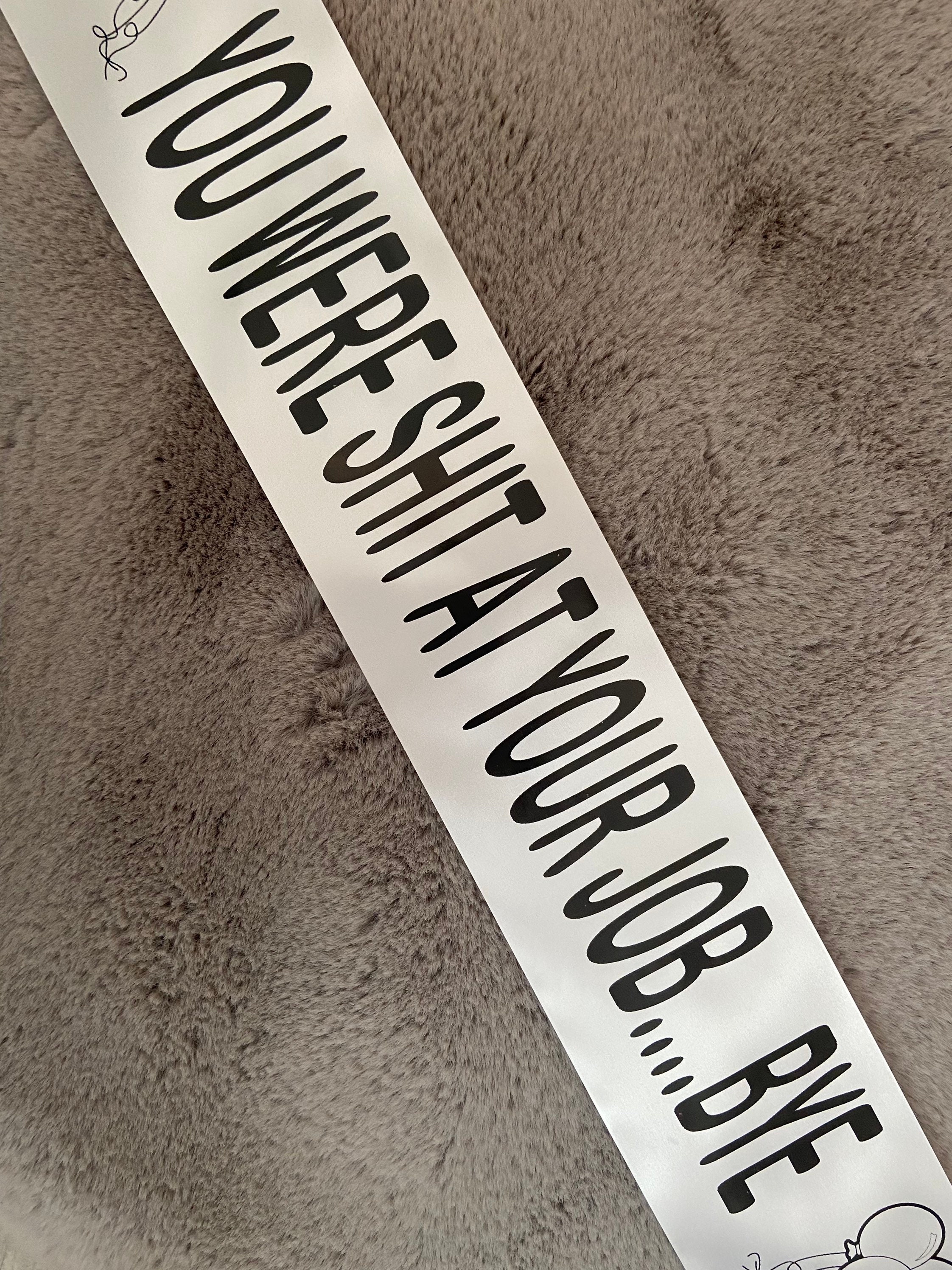 Office Party Leaving Banner Work Colleague Leaving Funny Sarcastic ...