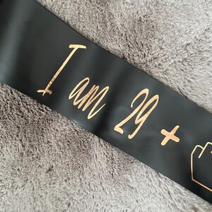 29 Plus 1 Middle Finger 30th Birthday Party Sash - Etsy UK