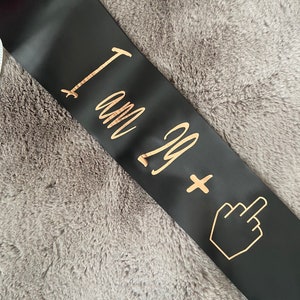 29 Plus 1 Middle Finger 30th Birthday Party Sash - Etsy