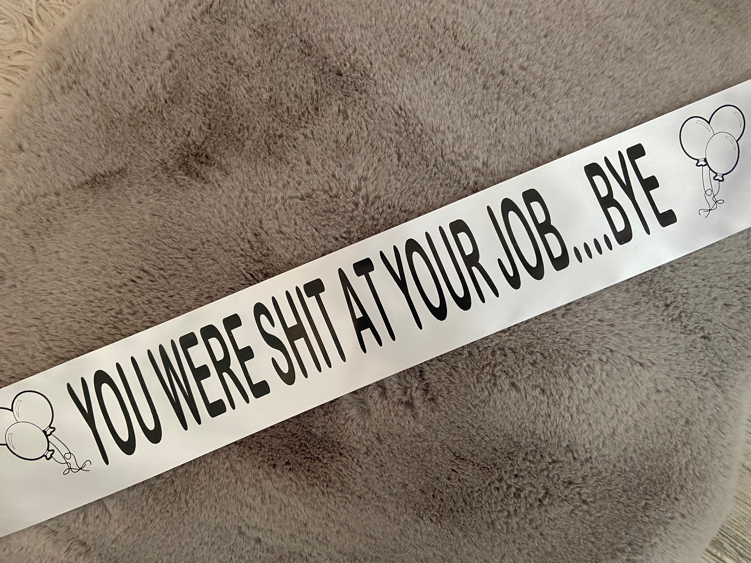 Office Party Leaving Banner Work Colleague Leaving Funny Sarcastic ...