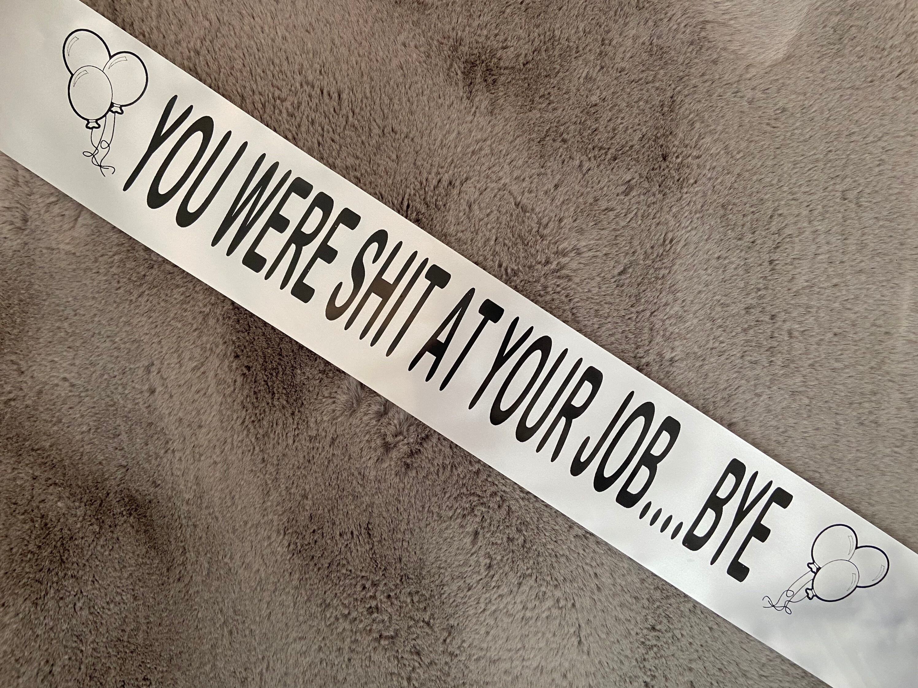 Office Party Leaving Banner Work Colleague Leaving Funny Sarcastic ...