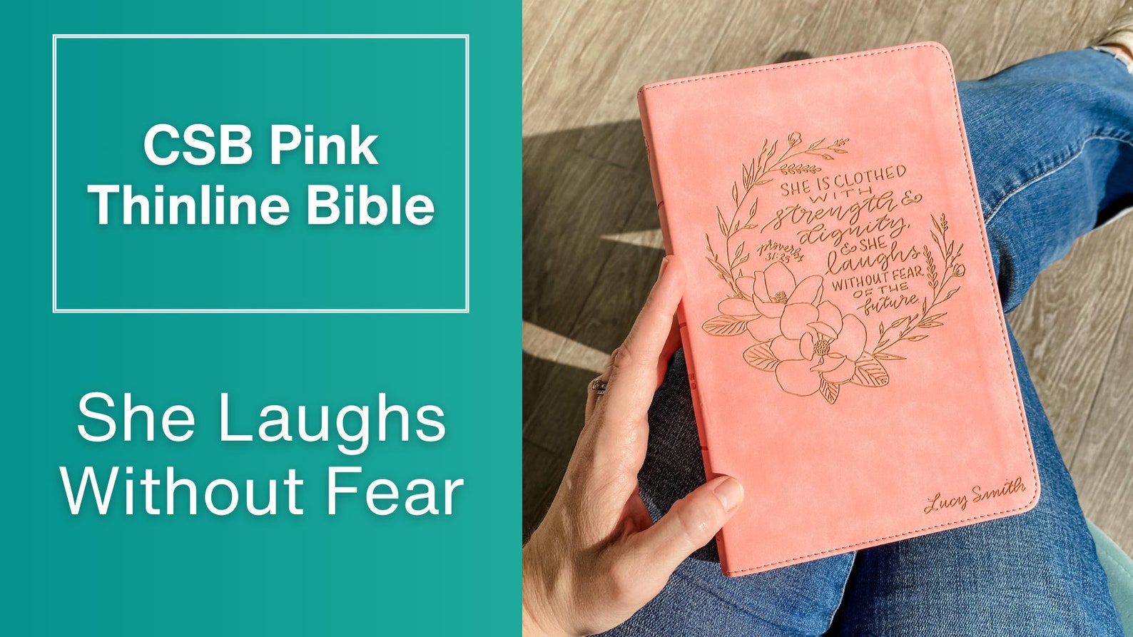 PERSONALIZED CSB Bible - Pink - She is Clothed With Dignity (proverbs ...