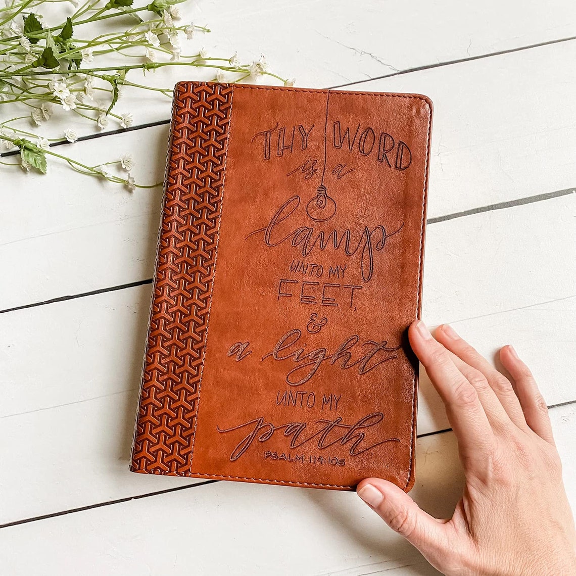 PERSONALIZED KJV Study Bible Psalms 119:105 With Light Bulb - Etsy