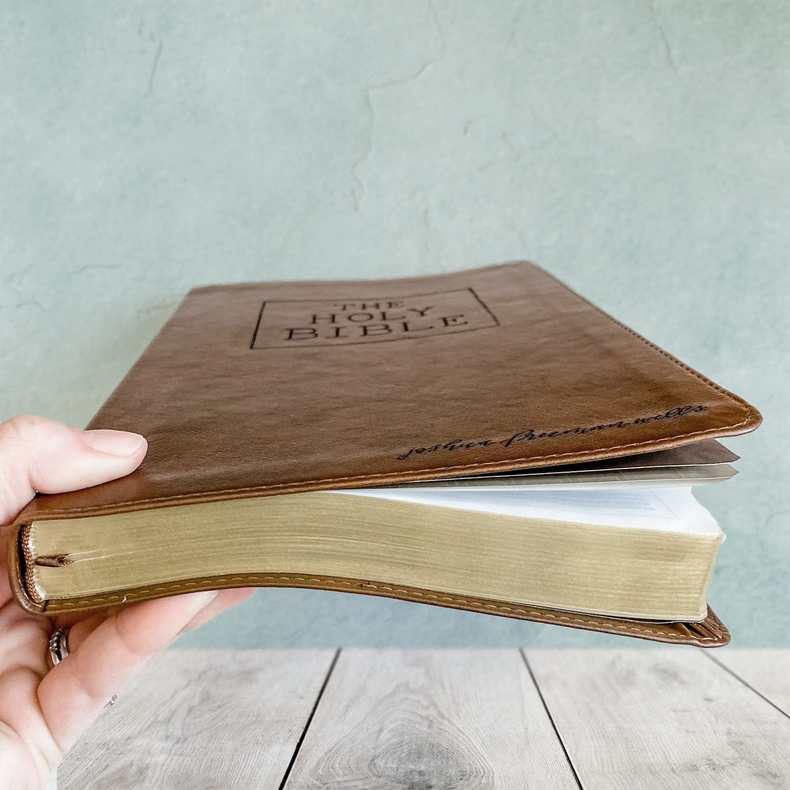 PERSONALIZED NLT Filament Bible - Holy Bible in Square Wreath - Add a ...