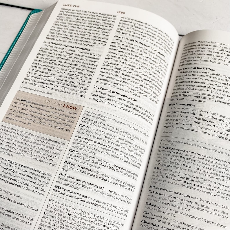 PERSONALIZED ESV Turquoise Student Study Bible - the Grass Withers ...