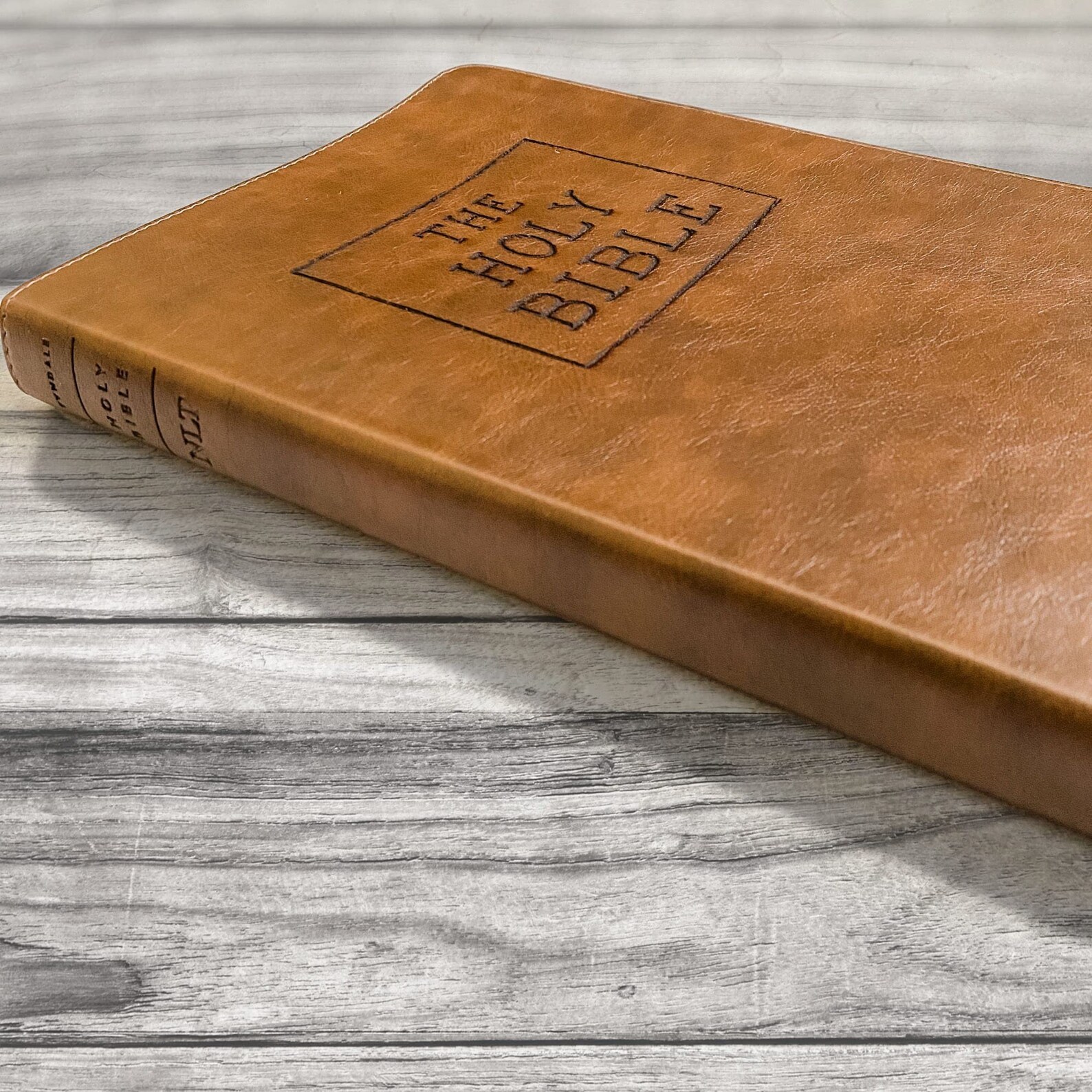 PERSONALIZED NLT Filament Bible Holy Bible in Square Wreath Add a Name ...