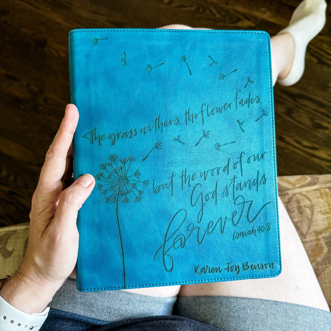 PERSONALIZED CSB Note Taking Bible - Sea Blue - the Grass Withers, the ...