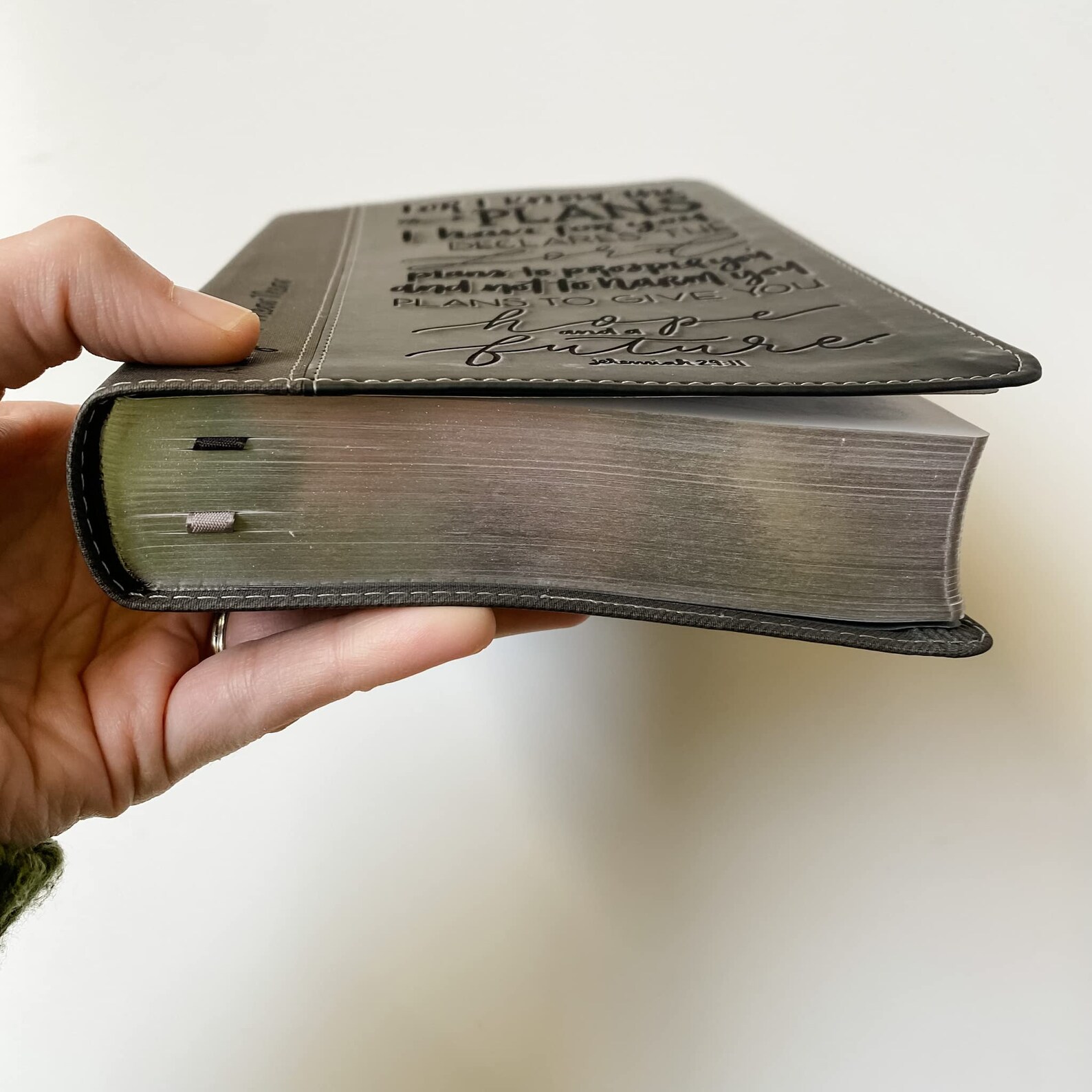 PERSONALIZED NIV Large Print Bible - Black - Jeremiah 29:11 - Add Your ...