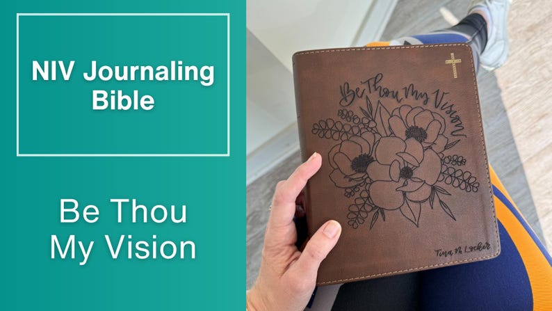 PERSONALIZED NIV Journaling Bible - Be Thou My Vision - Jesus' Words in ...