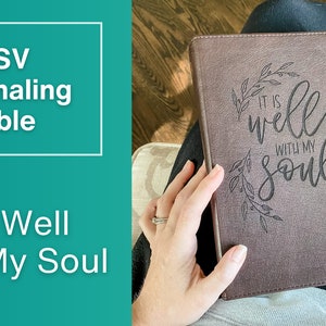 PERSONALIZED ESV Journaling Bible - It is Well With My Soul in Wreath ...