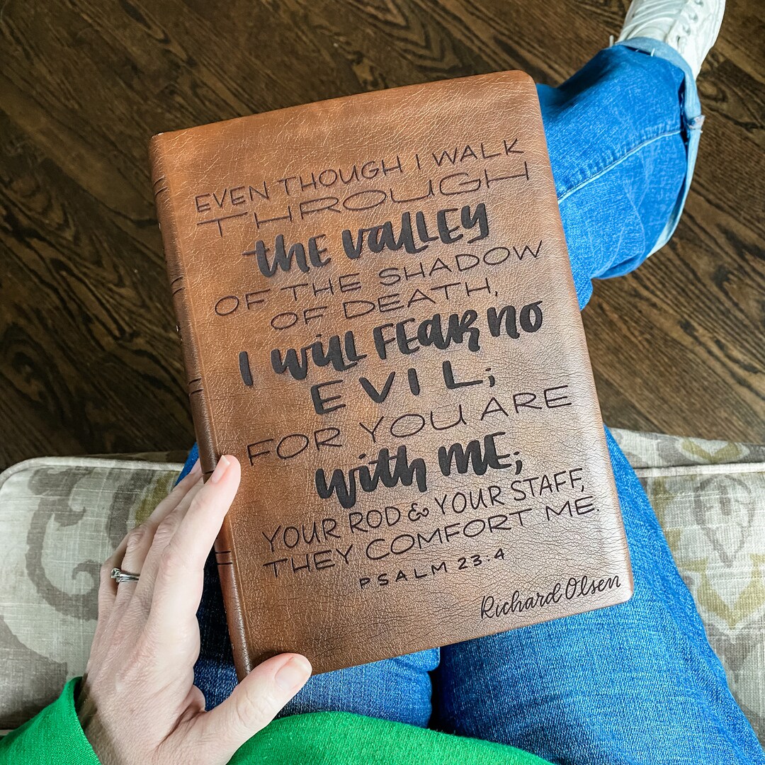 PERSONALIZED NASB 2020 Reference Bible - Psalm 23:4 - the Valley of the ...